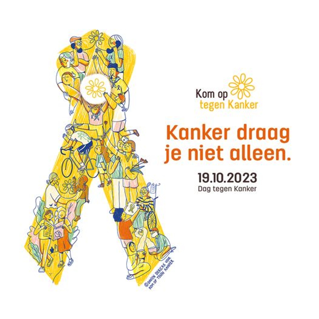 Op 19 oktober markeert de Dag tegen Kanker en ter ere daarvan prijkt er ...
