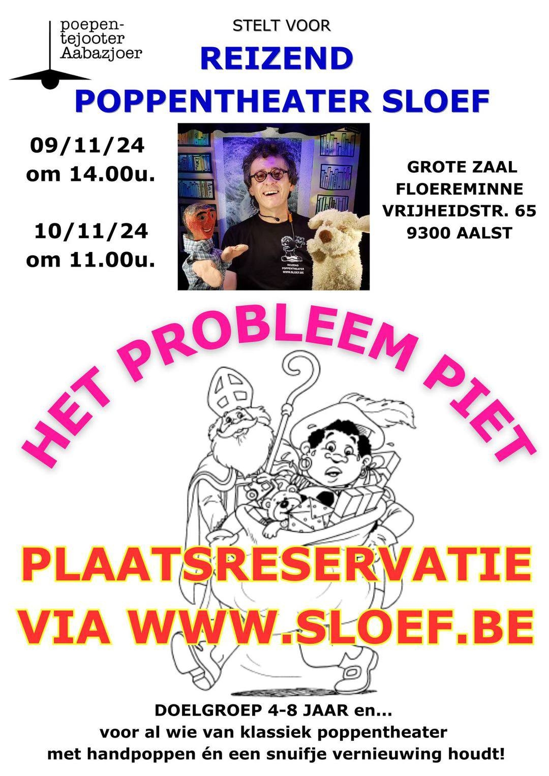 Poppentheater Sloef is een reizend poppentheater, speelt solo en live ...